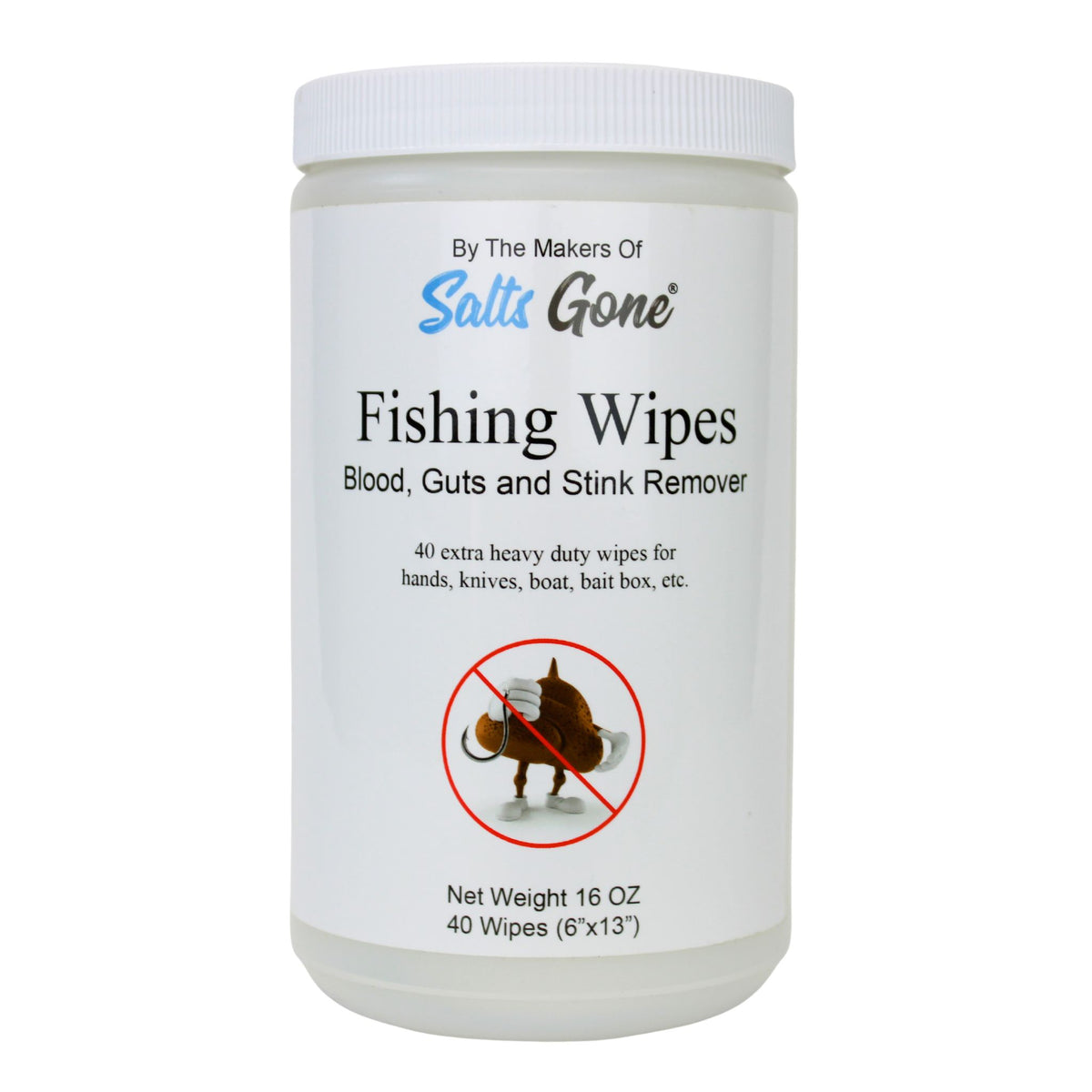 Fishing Wipes - Removes Blood, Guts and STINK – Salts Gone™