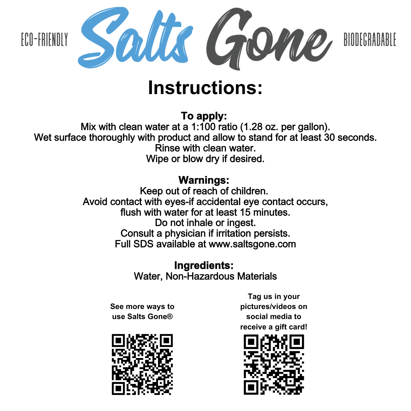 Salts Gone® | Instant Salt Remover & Surface Protectant – Salts Gone™